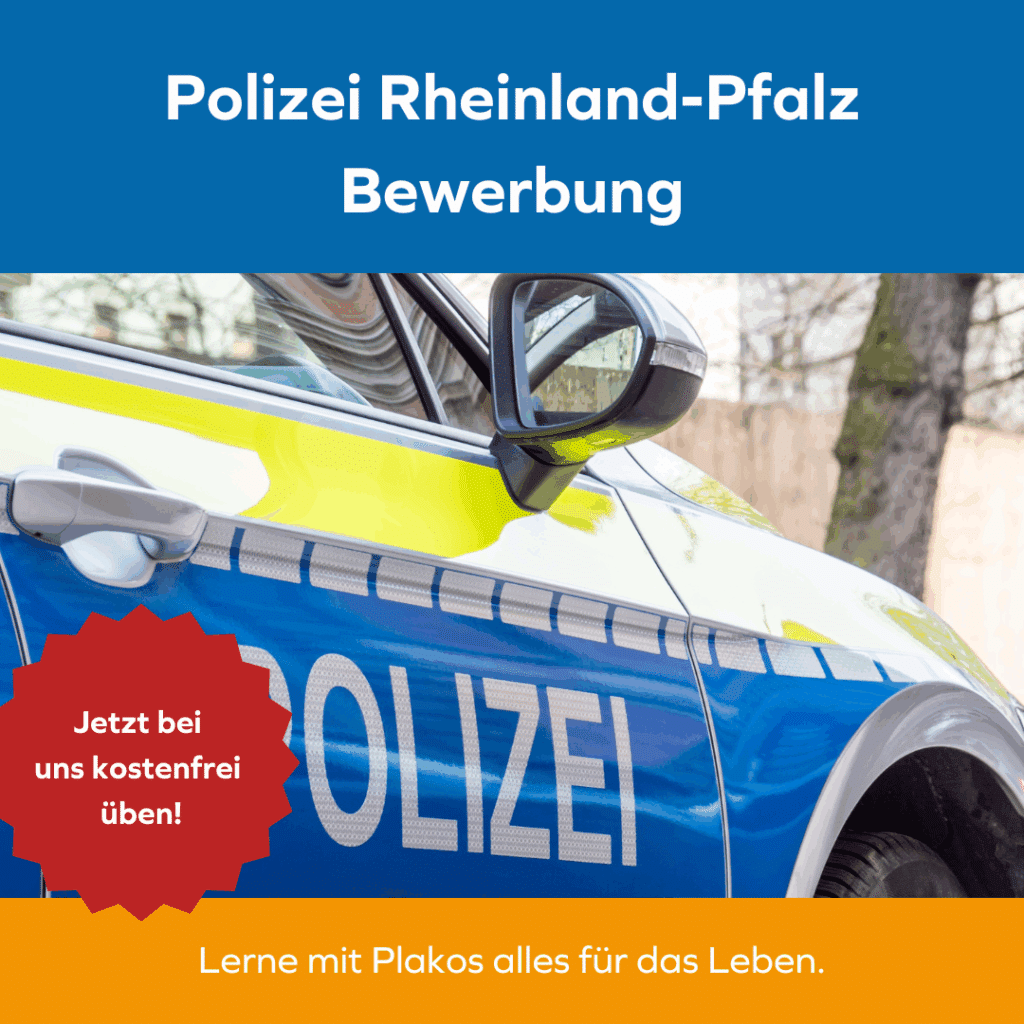 Polizei Rheinland-Pfalz Bewerbung: Das musst Du wissen | Plakos