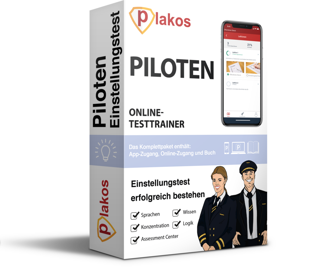Pilotentest / DLR Test üben - Online Testtrainer - Plakos Akademie